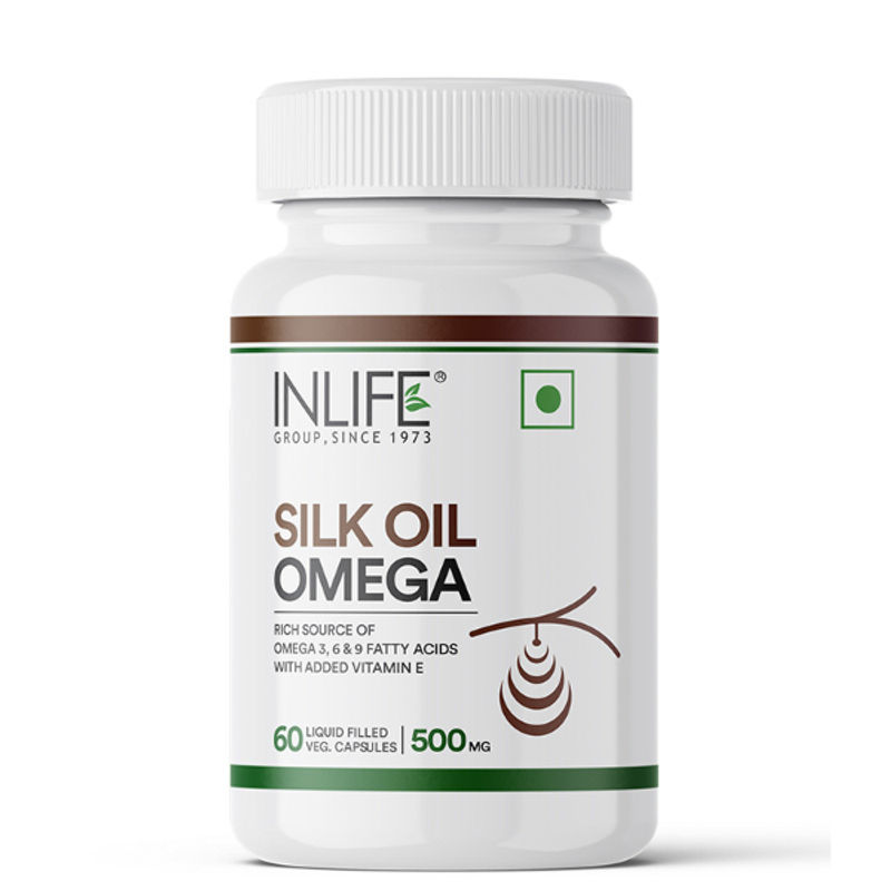 Buy INLIFE Silk Oil Veg Omega 3 6 9 Capsules, Daily Health Supplement ...