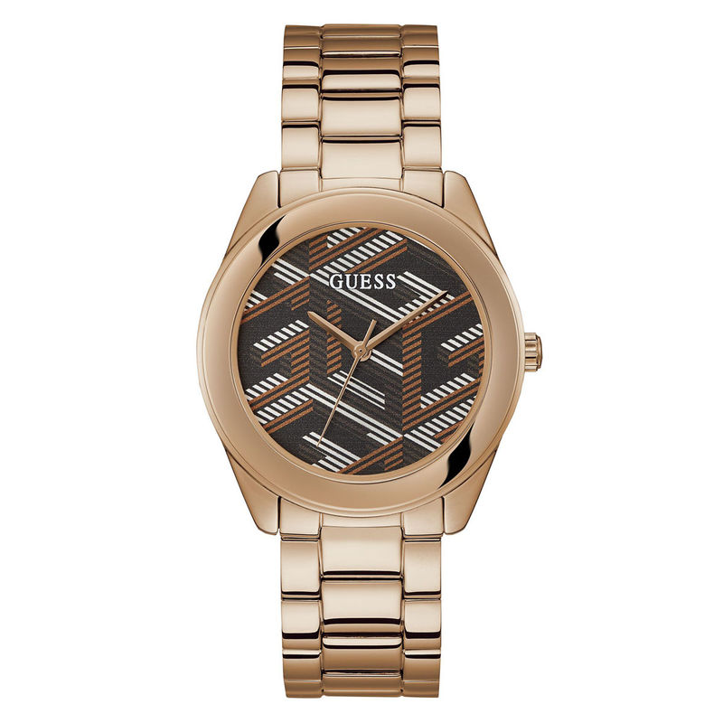 Buy Guess Women Multicolored Round Stainless Steel Dial Analog Watch ...