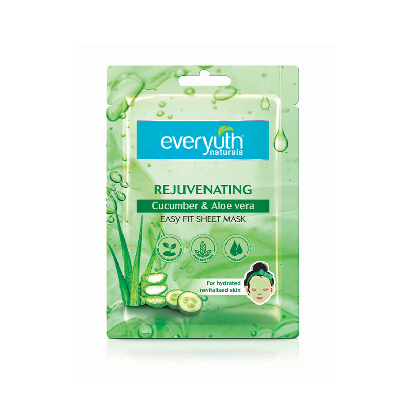 Buy Everyuth Naturals Rejuvenating Sheet Mask - Cucumber & Aloe Vera Online