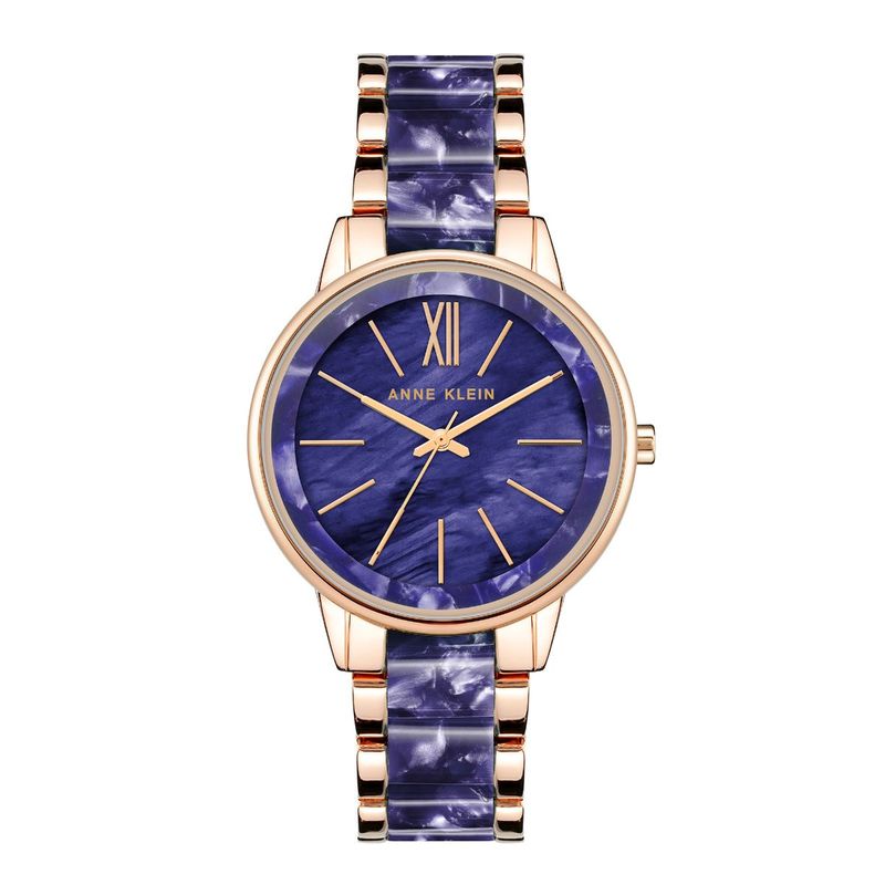 Buy Anne Klein Blue Mother Of Pearl Dial Acrylic Watch For Women Online