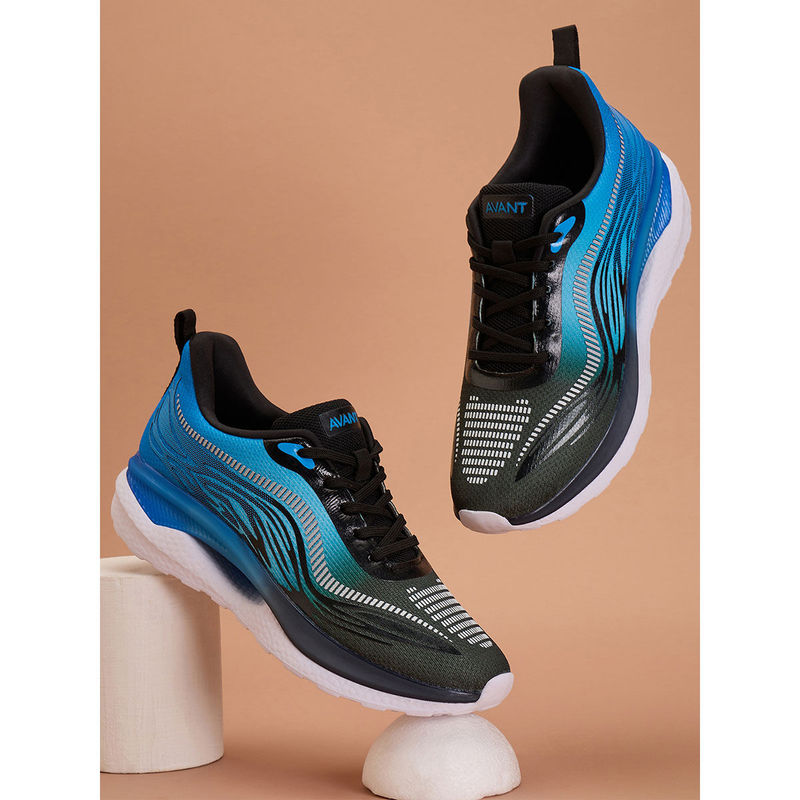 Buy AVANT Mens Hexagon Sports Shoes - Black & Sky Blue Online