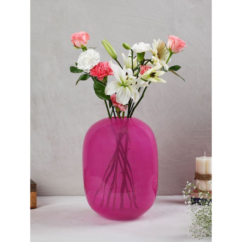 Buy The 7 DeKor Roze Glass Vase Online