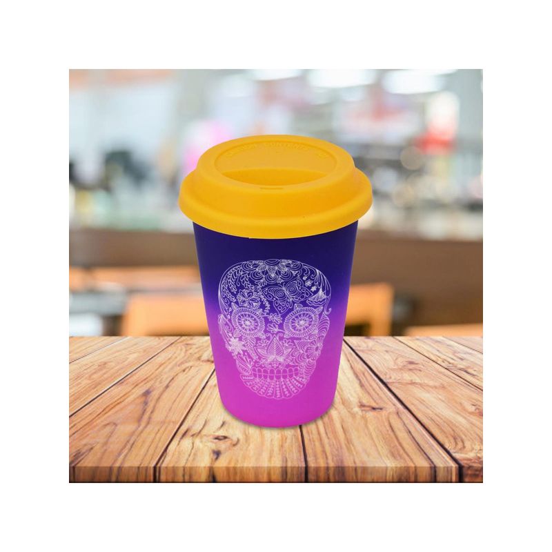 Buy Kookee Multi-Color Ceramic Coffee or Tea Tall Tumbler with Silicone ...