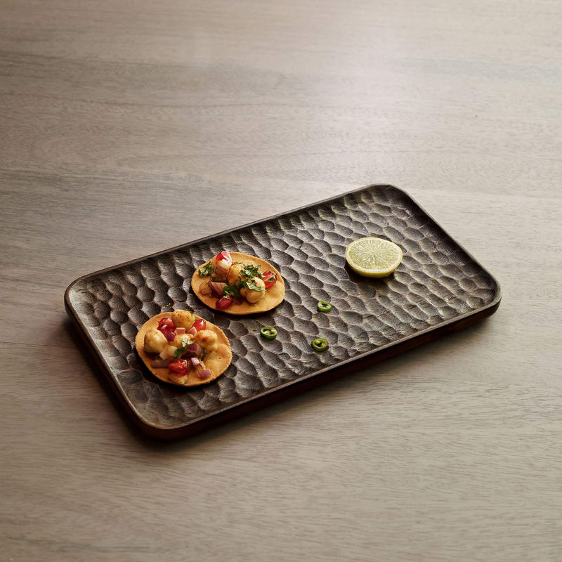 Buy Ellementry Mango Platter Textured Brown Online