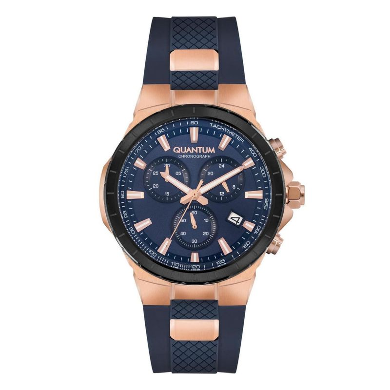 Buy Quantum Hunter Chronograph Blue Round Dial Mens Watch - Hng814.899 Online