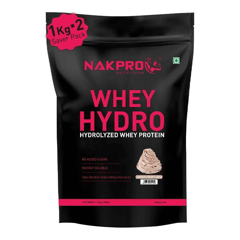 Buy NAKPRO Hydro Whey Protein Hydrolyzed Supplement Powder - Cream ...