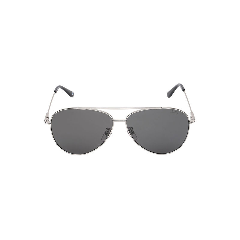 Buy BMW Black Lens Aviator Full Rim Round Silver Frame Sunglasses (62 ...