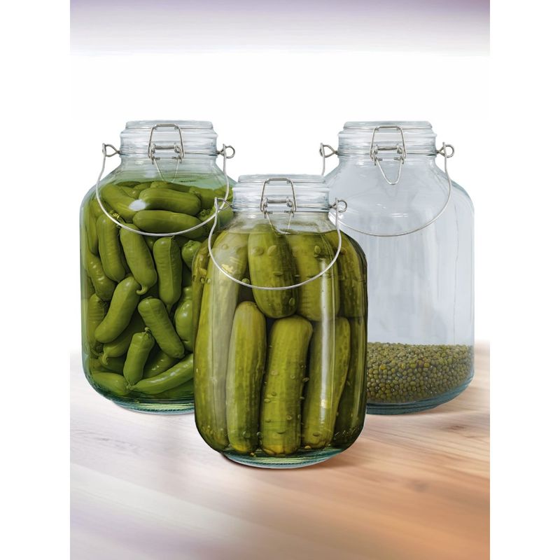 Buy The Better Home Glass Jar (Transparent), 2L (Pack of 3) Online