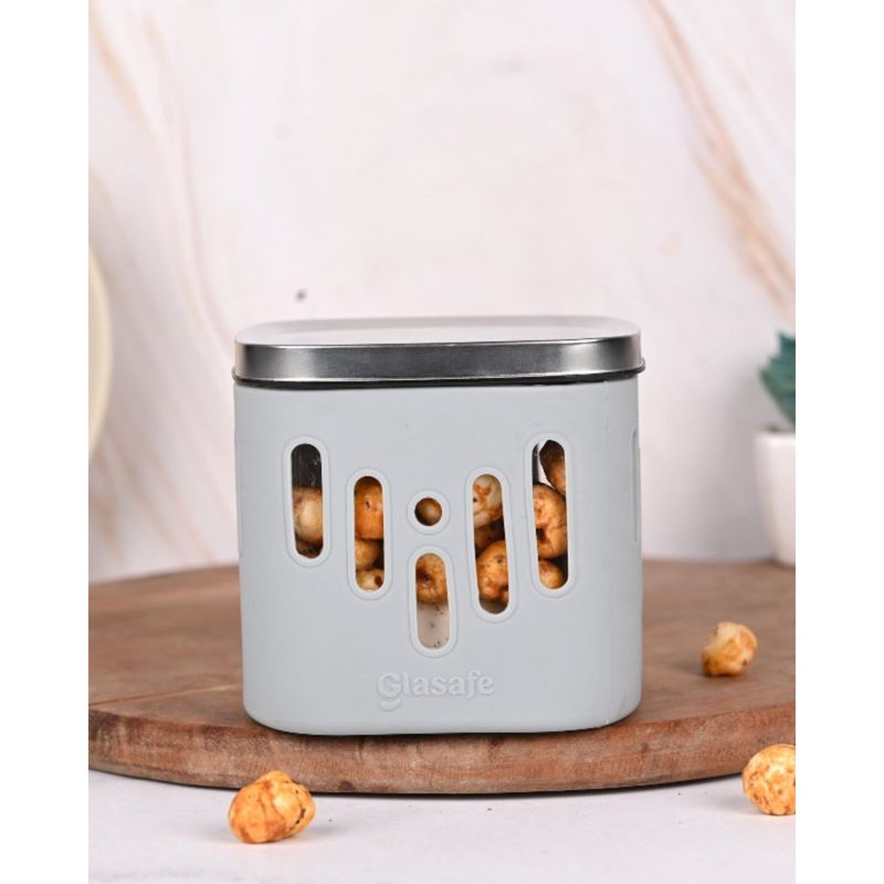 Buy Glasafe Borosilicate Glass Container,Soothing Slate, 600ml Online