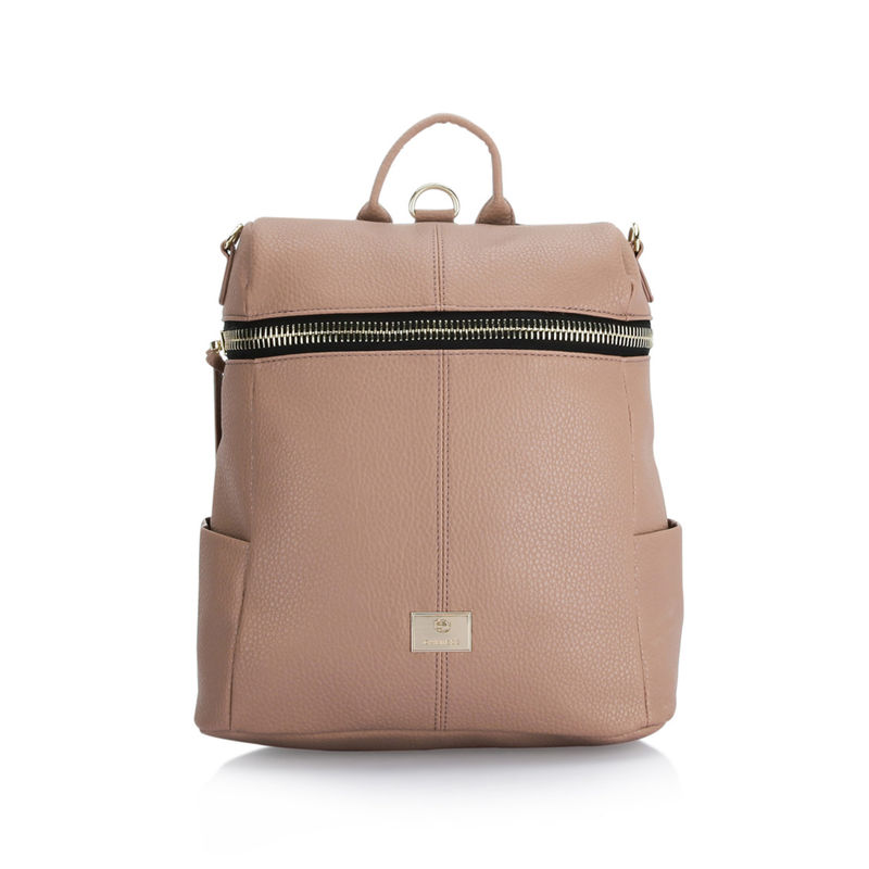 Buy Caprese Zhil Medium Dull Pink Backpack Online