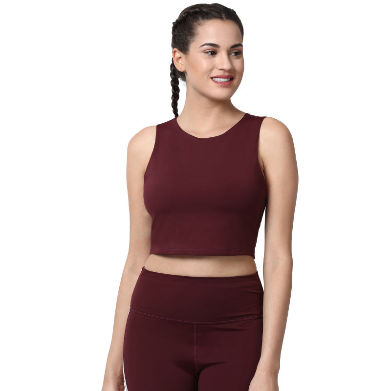 Enamor E093 Athleisure Meditate Bra Top - Maroon (M) - E093: Buy Enamor ...