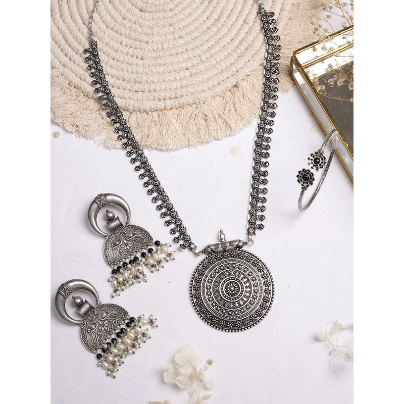 Buy Teejh Ryka Silver Oxidised Jewelry Gift Set Online