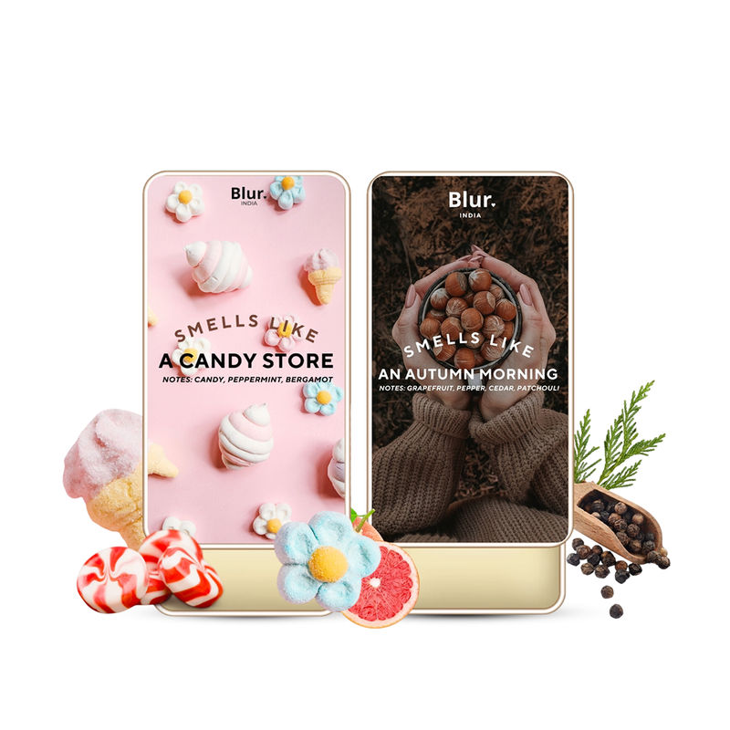 Buy BLUR India Solid Perfume Autumn Morning + Candy Store Fragrance ...