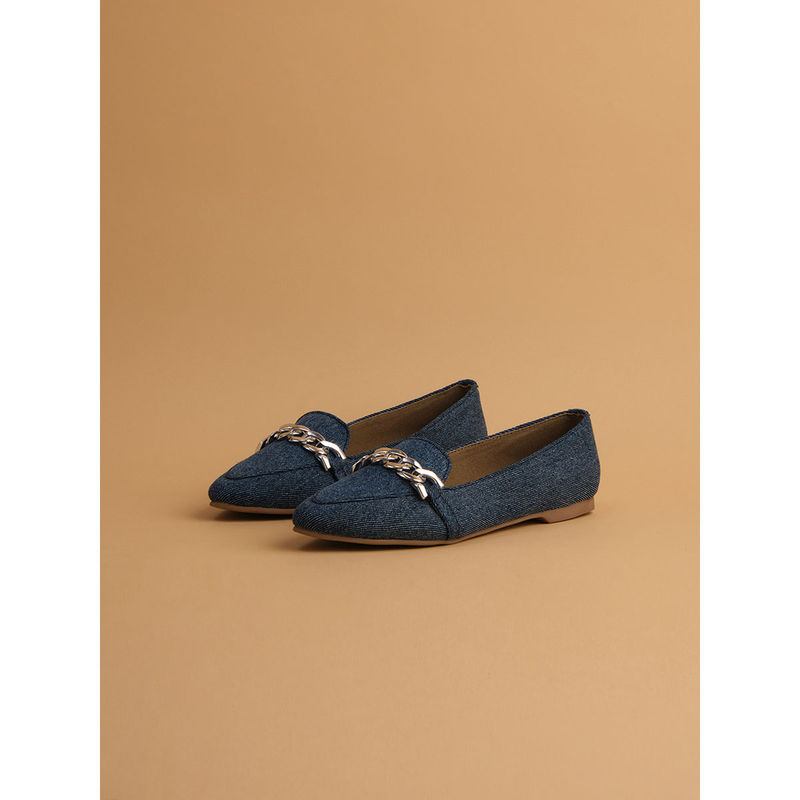Buy Eridani Embellished Blue Kiko Ballerinas Online