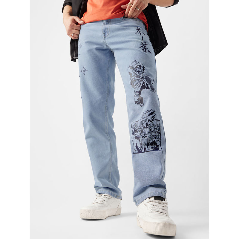 Buy The Souled Store Official Naruto: The Gang Straight Fit Men Jeans ...