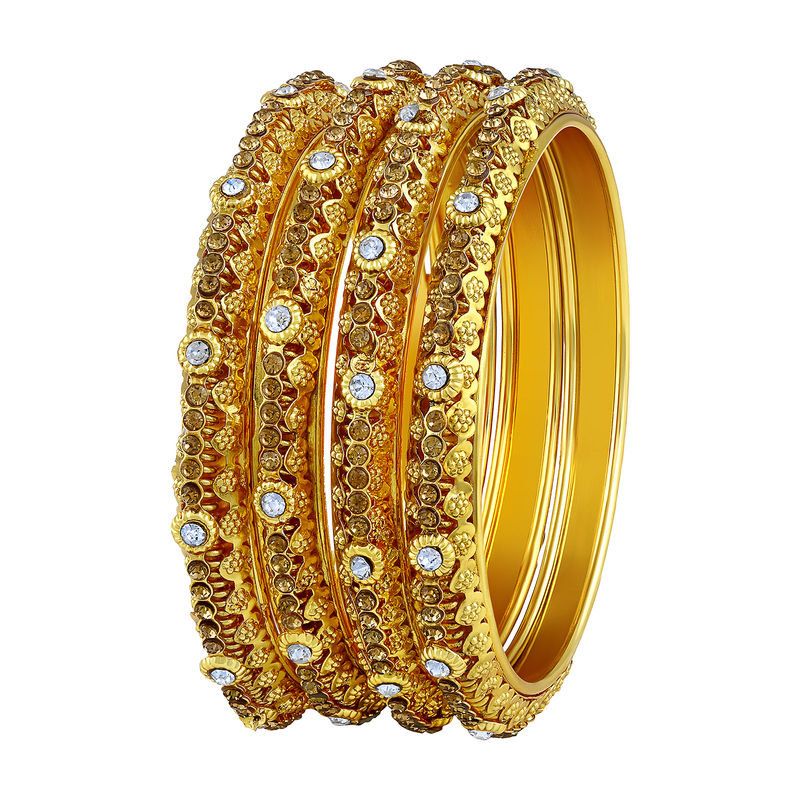 Buy Asmitta Traditional Gold Toned Set Of 4 Bangles Online Buy Asmitta Traditional Gold Toned Set Of 4 Bangles Online