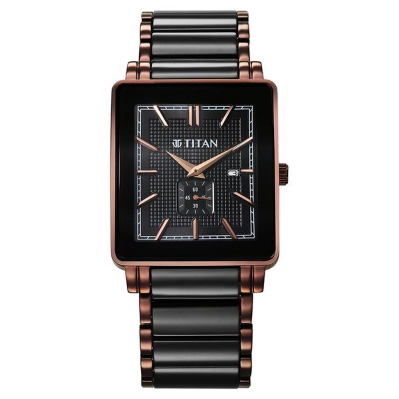 Buy Titan Men Regalia Ceramic Upg-Ph2 Black Dial Ceramic Strap Analog ...