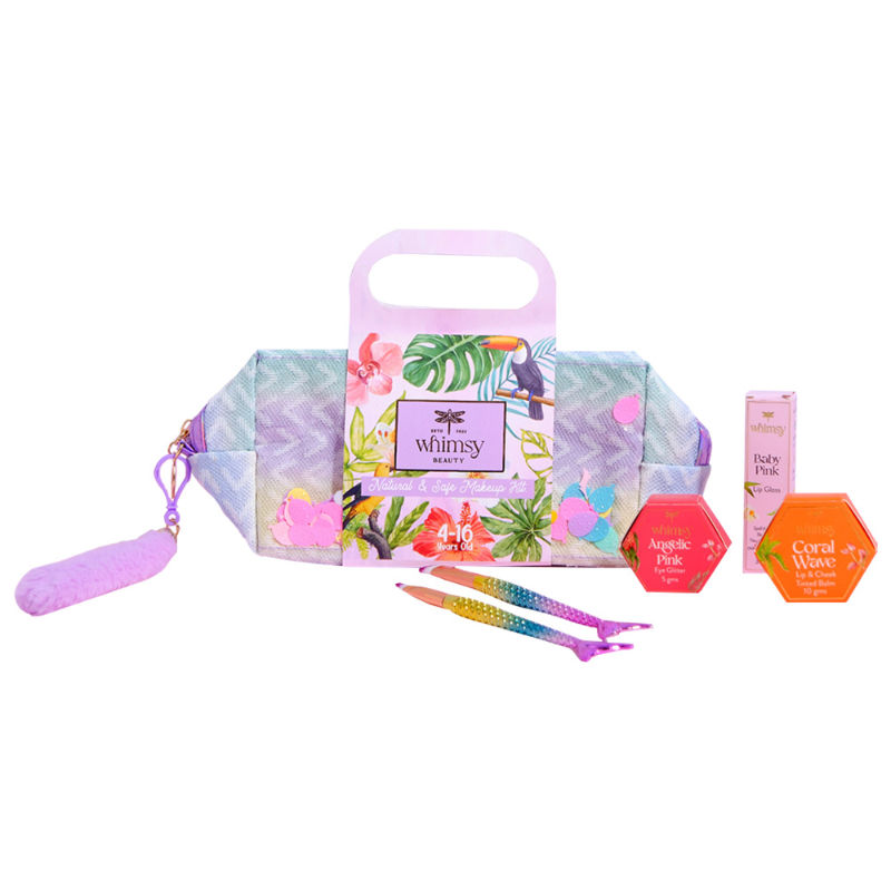 Buy Whimsy Safe & Organic Glitter Pouch Beauty Makeup Kit For Preteen ...