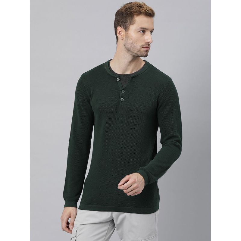 Buy Rare Rabbit Green Solid Sweaters Online