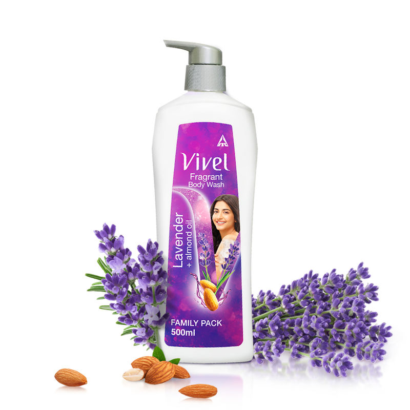 Buy Vivel Moisturizing Fragrant Body Wash Lavender & Almond Oil Pump ...