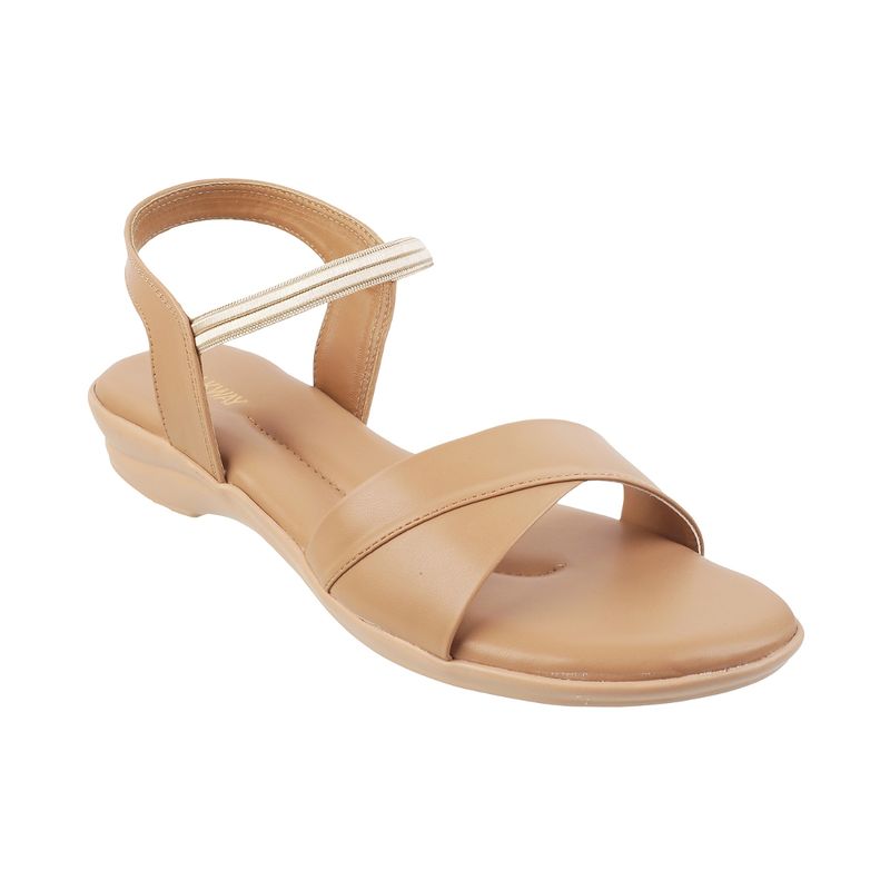 Walkway Beige Solid/plain Sandals: Buy Walkway Beige Solid/plain ...