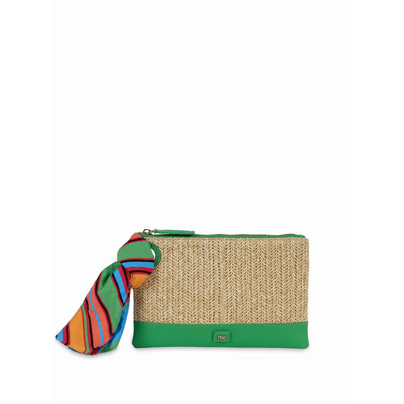 Buy HIE Green Textured Synthetic Leather Pouch Online