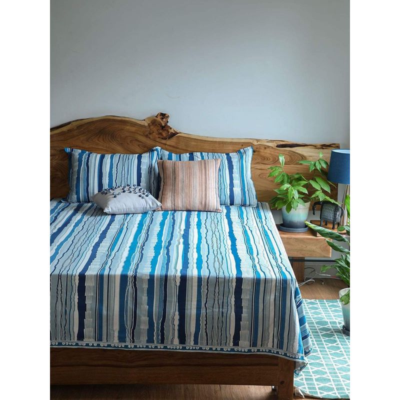 Buy Freedom Tree Jiva Bedcover Queen Blue Online