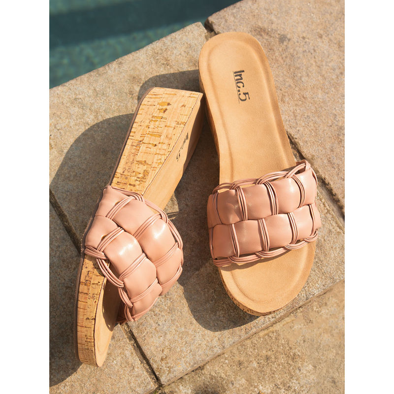 Buy Inc.5 Quilted Pink Sliders Online