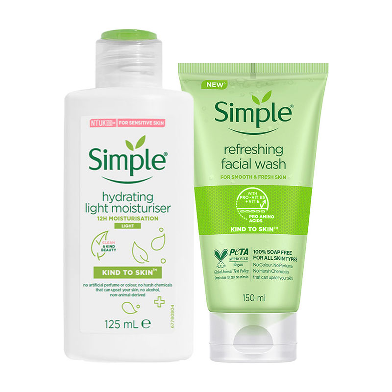 Buy Simple Kind To Skin Refreshing Facial Wash + Hydrating Light ...