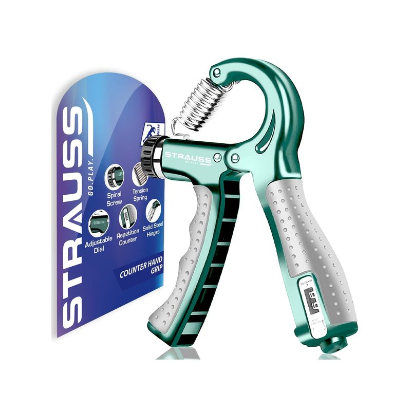 Buy Strauss Adjustable Hand Grip Strengthener with Counter (Dark Green ...