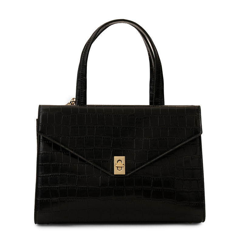 Buy MIRAGGIO Aida Women's Satchel HandBag (Black) Online