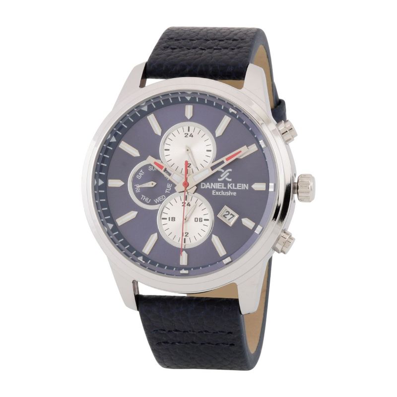 Buy Daniel Klein Exclusive Leather Analog Blue Dial Men's Watch-DK.1. ...