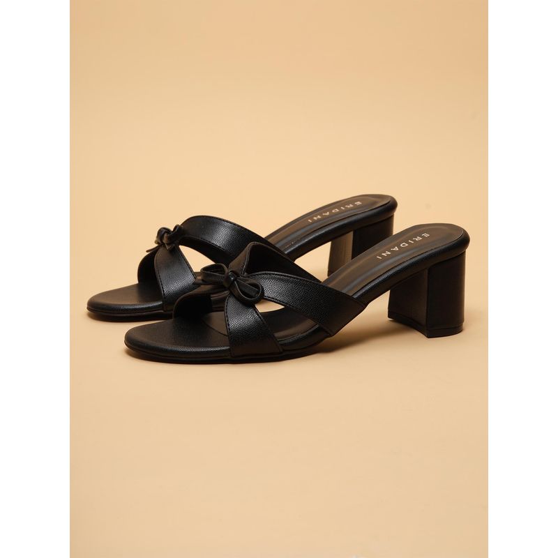 Buy Eridani Women Black Sandal Heels Online