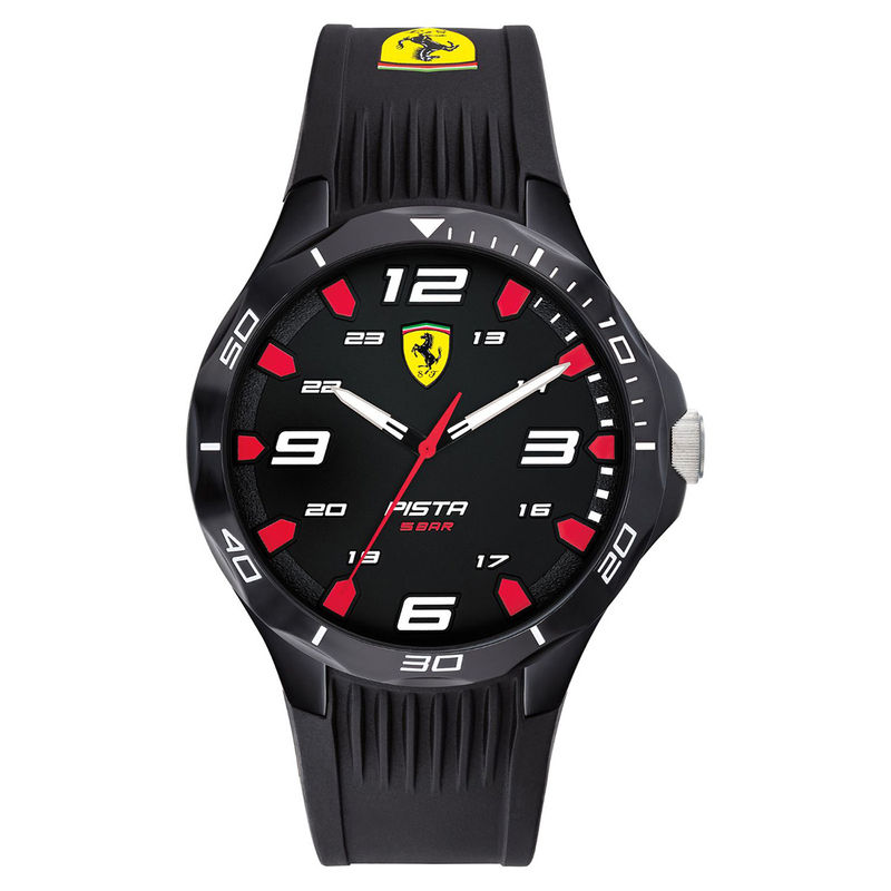 Buy Scuderia Ferrari PISTA 0870047 Black Analog Dial Watch for Men Online