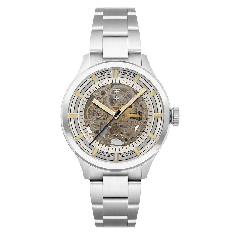 Buy Earnshaw Scott Automatic Silver Round Dial Mens Watch - ES-8257-22 ...