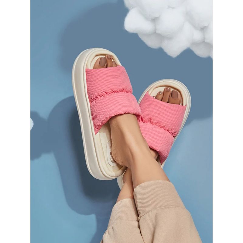 Buy THE CAI STORE Spongy Pink Slip On Sliders Online