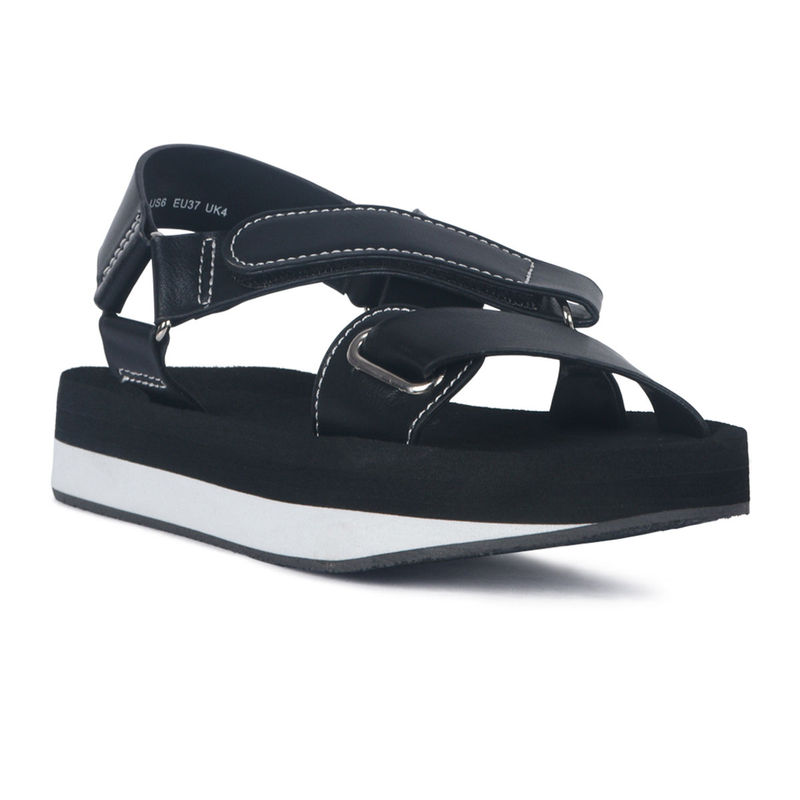 London Rag Stay Afloat Platform Sandals In Black: Buy London Rag Stay ...