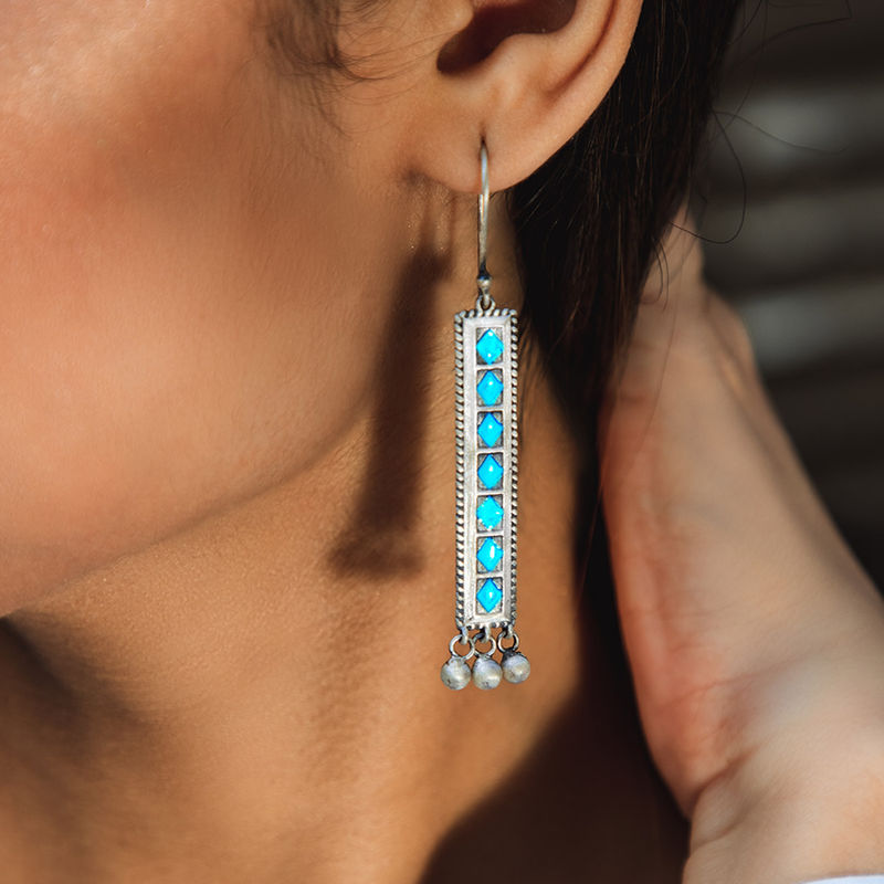 Buy Shaya By CaratLane Antique Vapi Pillar Earrings Online