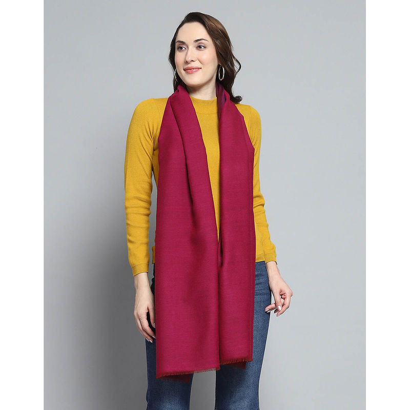 Buy Monte Carlo Womens Woven Maroon Stole Online