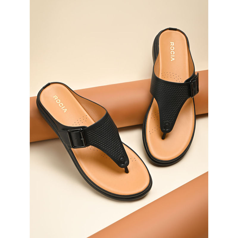 Buy ROCIA Black Women Casual Comfort Sandals Online
