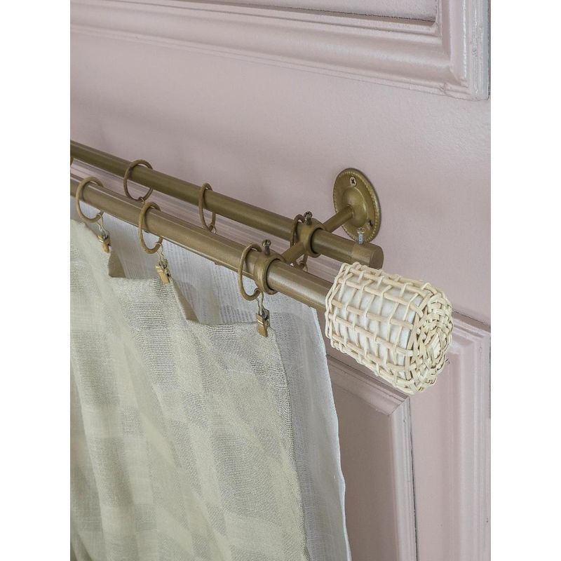 Buy The Decor Mart 48"-88" White Distressed Cane Wrap Finial Extendable ...
