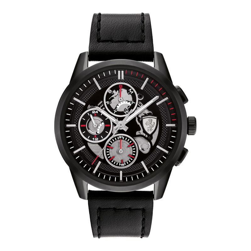 Buy Scuderia Ferrari GRAND TOUR 0830829 Multifunction Black Dial Watch ...