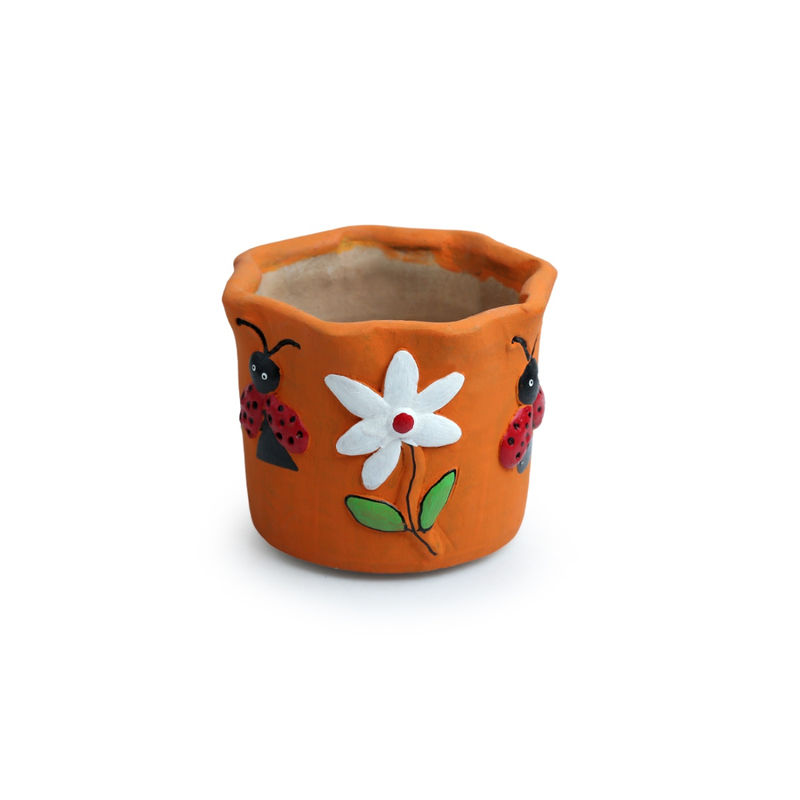 Buy ExclusiveLane Bees and Buds Handmade and Hand Painted Planter Pot ...