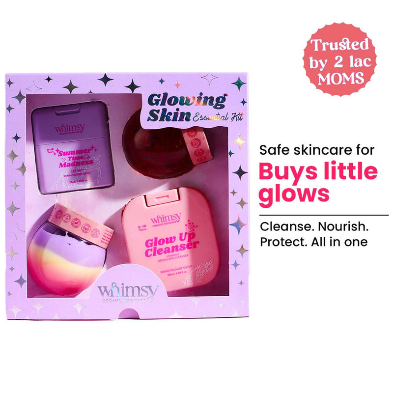 Buy Whimsy Beauty Glowing Skin Essential Kit for Kids- Pack of 4 Online