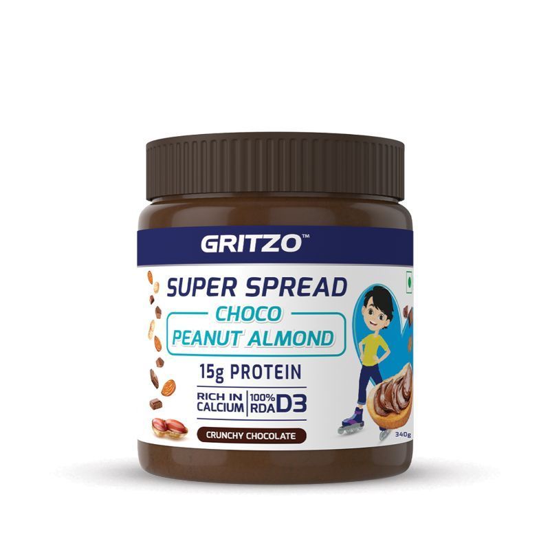 Buy Gritzo Super Spread Choco Peanut Almond, Crunchy Chocolate, 15 g ...