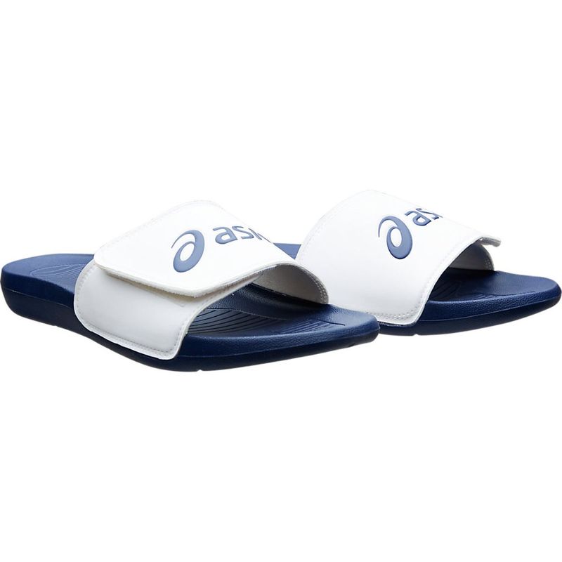 Buy ASICS As002 White Unisex Standard Width Sliders Online