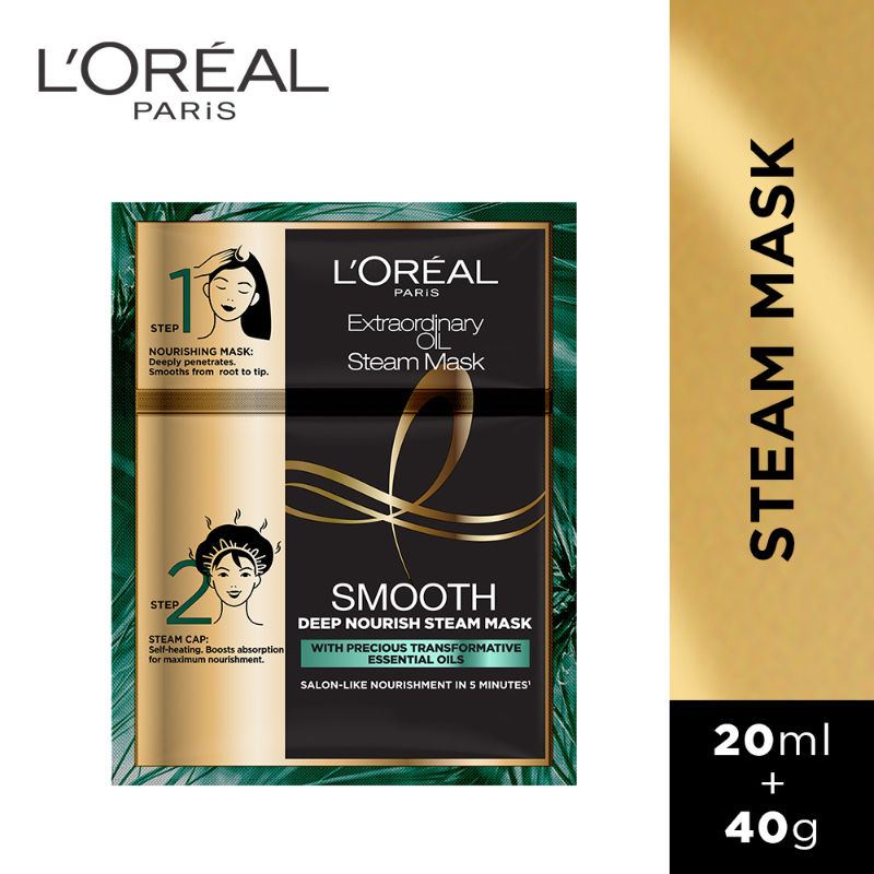 Buy L'Oreal Paris Extraordinary Oil Smooth Steam Mask, Nourishing for ...