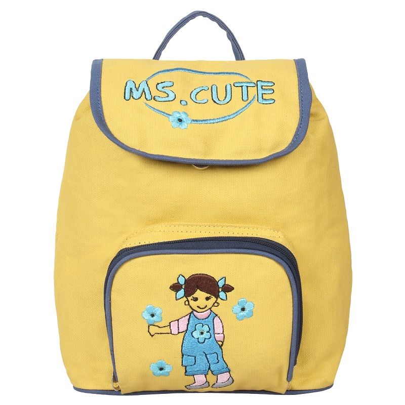 Buy Pick Pocket Junior Yellow Girl Embroidered Backpack For Girls Online