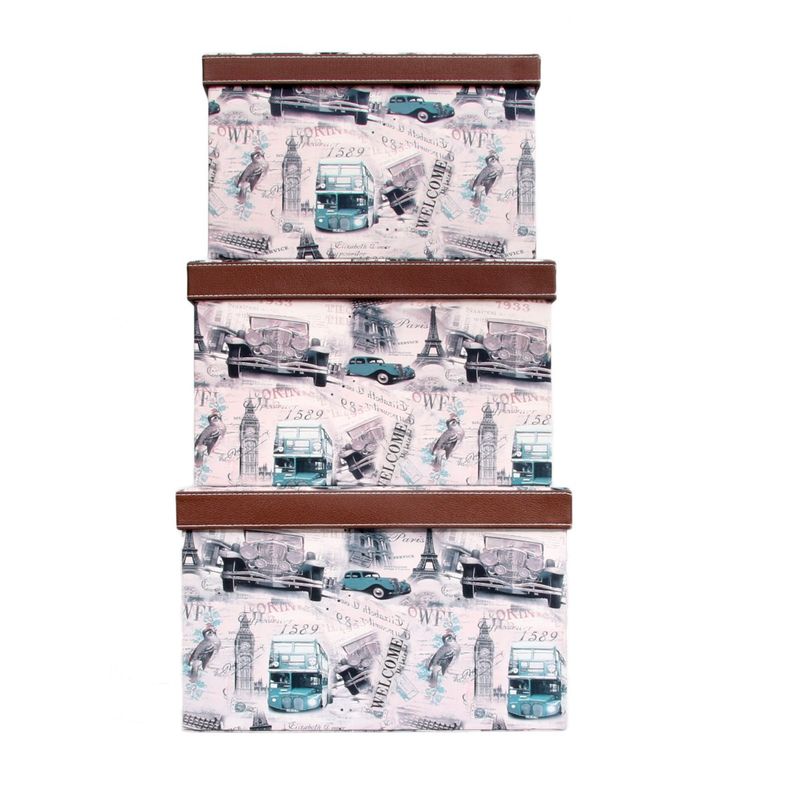 Buy EZ Life Sassy Storage Boxes Organizer Storage Jute & PU (Large ...