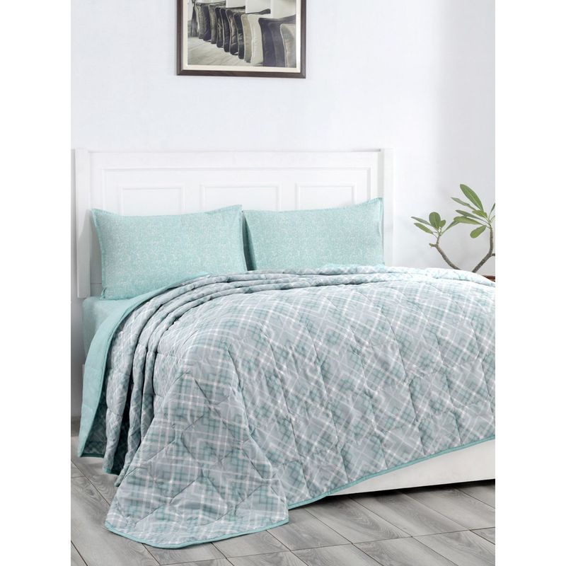 Buy Maspar Hermosa 100GSM Giardino Connor Cotton Blue Quilted Machine ...